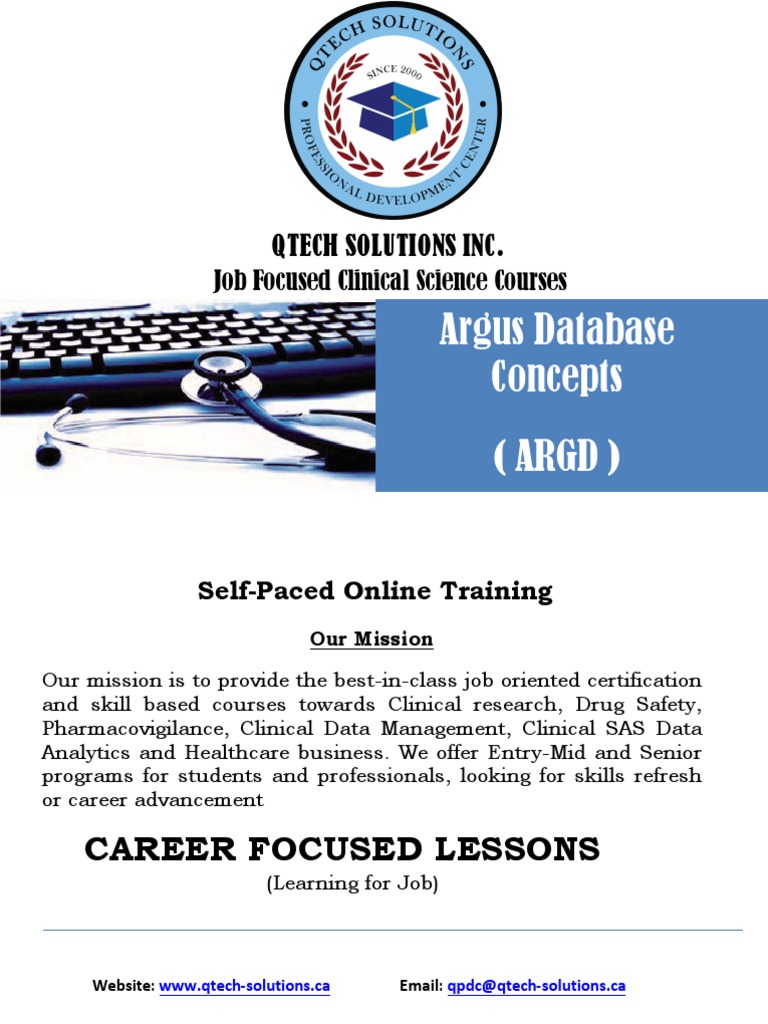 An Introduction to Argus Database Concepts: A Self-Paced Online Training Program for Clinical ...