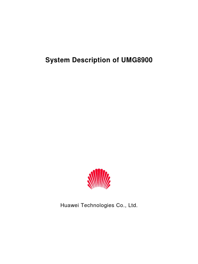 System Description of UMG8900 V200R003 | PDF | Voice Over Ip | Computer Network