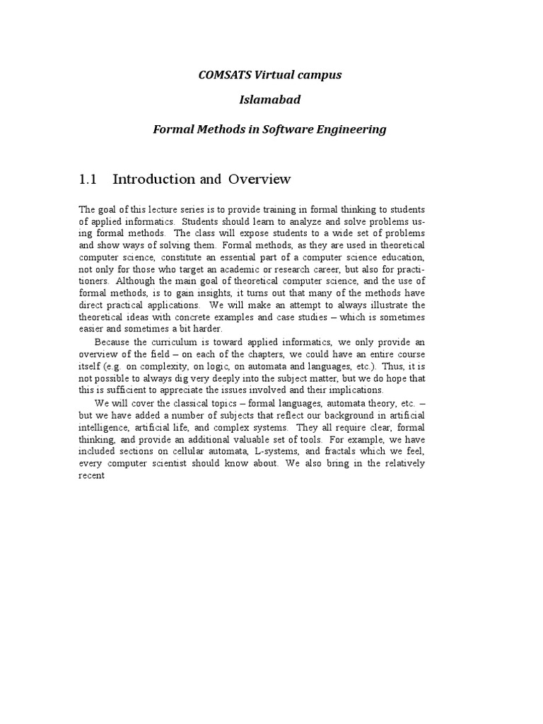 Lecture Note Formal Methods in Software Engineering - Lecture 1 (Download Tai Tailieutuoi - Com ...