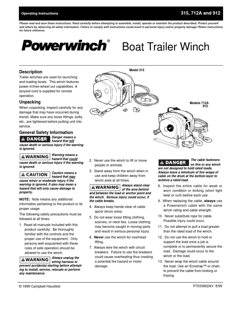 Powerwinch 315 | PDF | Electrical Connector | Screw