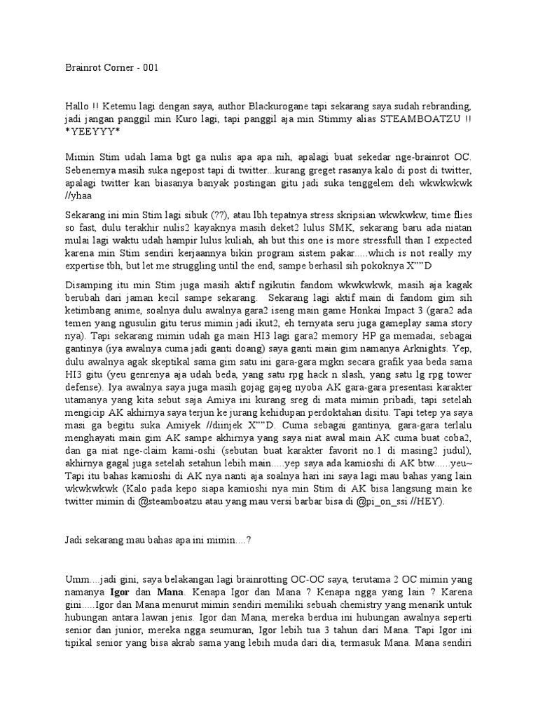 Brainrot Corner | PDF