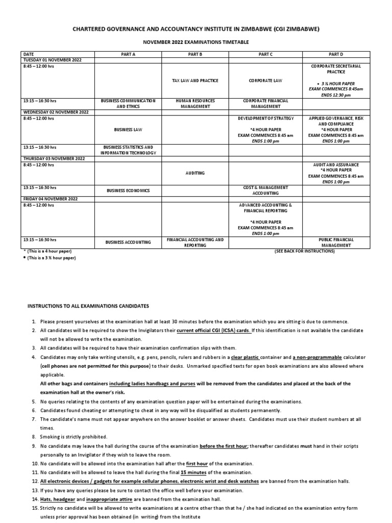 Chartered Governance and Accountancy Institute in Zimbabwe (Cgi ...