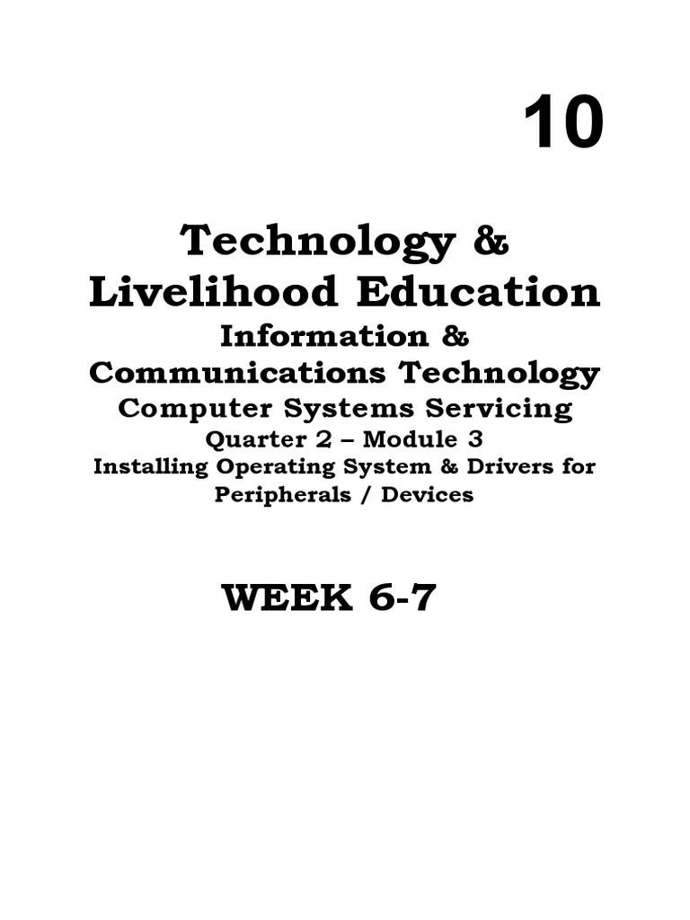 Technology & Livelihood Education: WEEK 6-7 | PDF | Icon (Computing ...