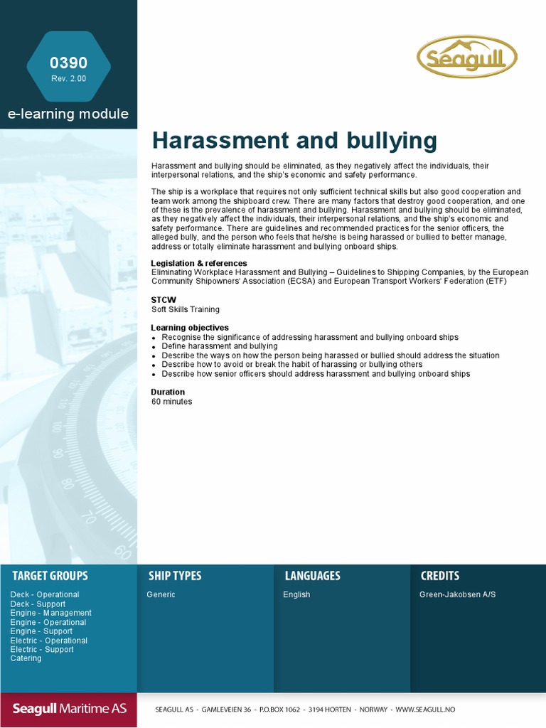 0390 - Harassment and Bullying-2022-01-30 | PDF | Workplace Bullying ...