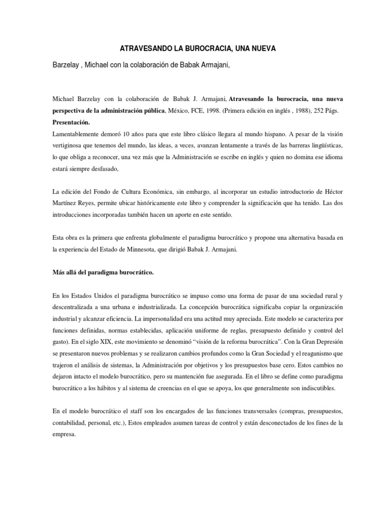 Nueva Perspectiva en Administración Pública | PDF | Burocracia | Paradigma