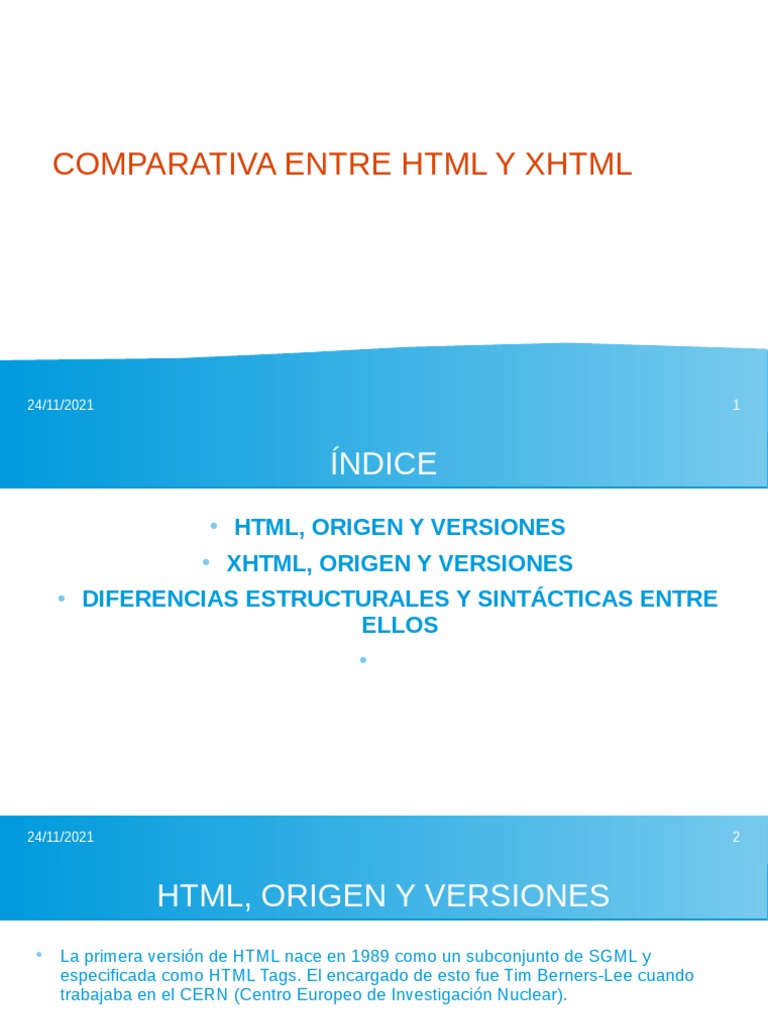 Comparativa Entre HTML y XHTML | PDF | HTML | Consorcio Mundial de la red