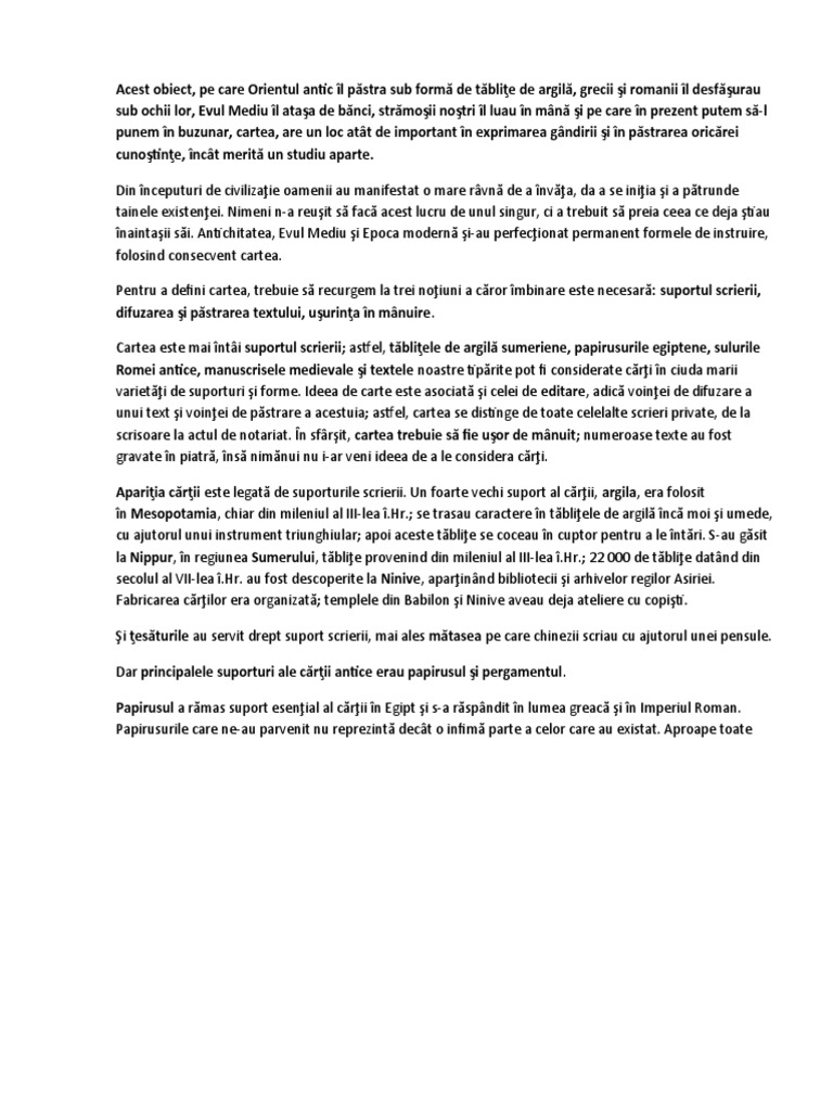 IIstoria Cartii | PDF