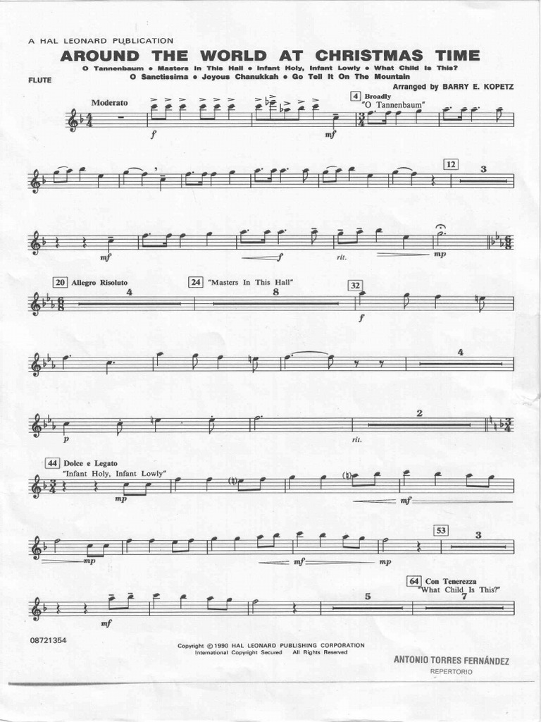 Around The World at Christmas Time. Woodwinds | PDF | December ...