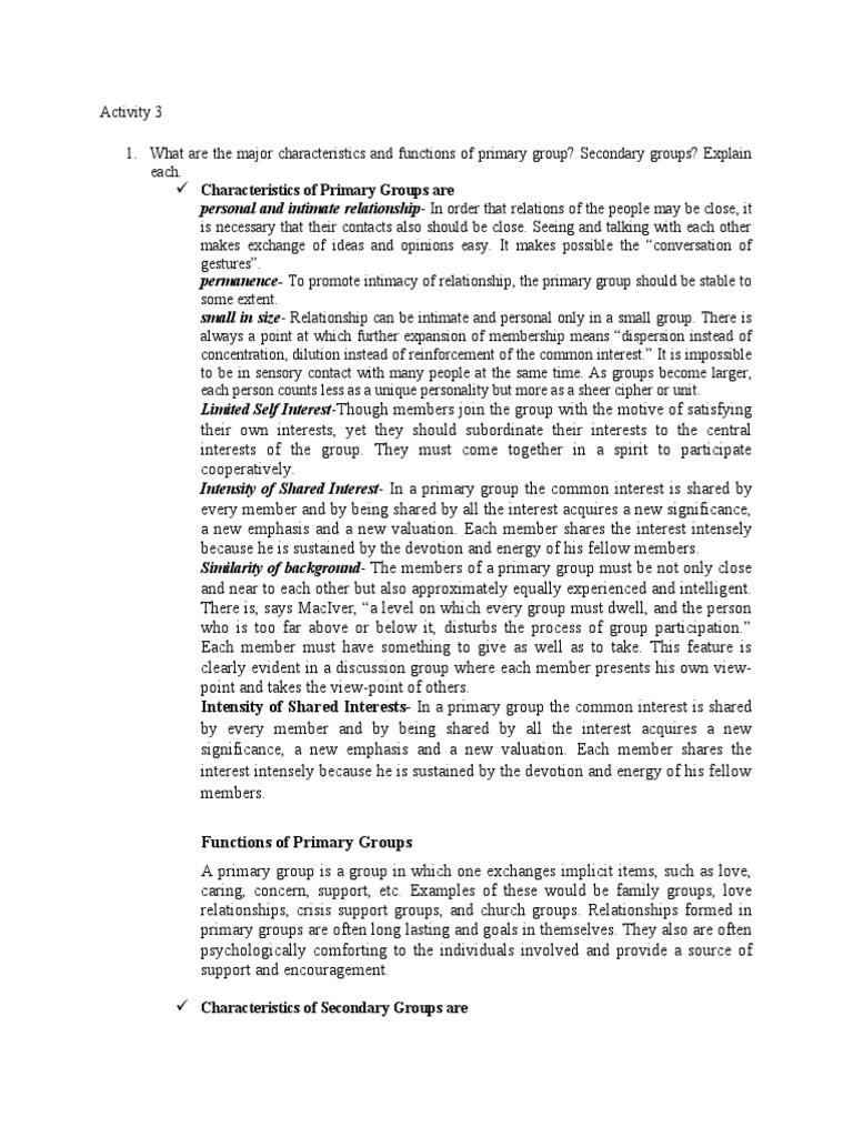 Characteristics and Functions of Groups | PDF | Communication | Information