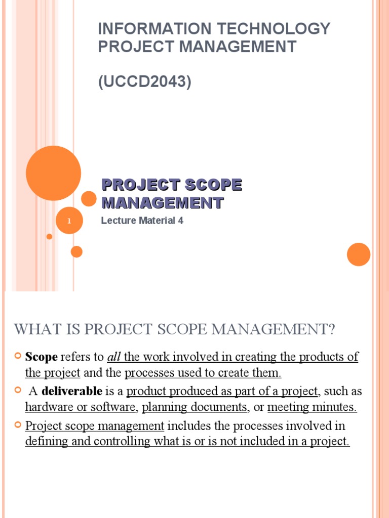 Information Technology Project Management (UCCD2043) | PDF | Project ...