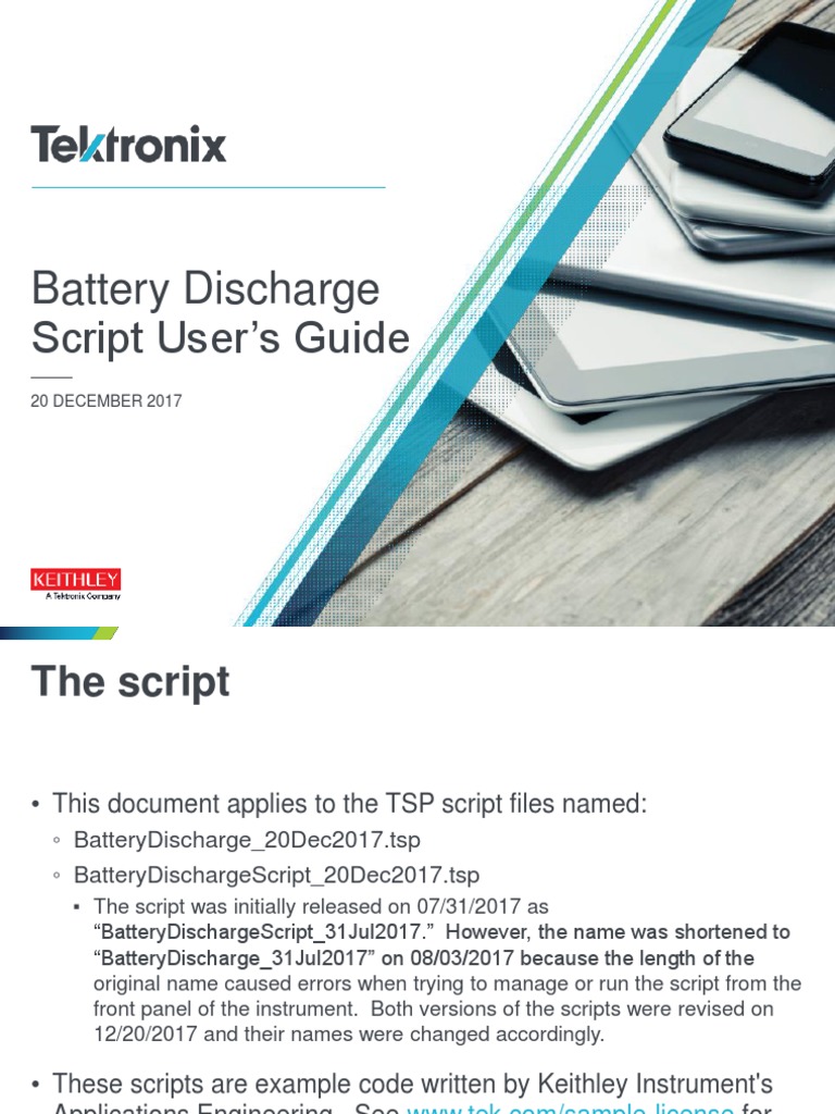 BatteryDischargeScript UserGuide Rev2 20dec2017 | PDF | Electrical ...