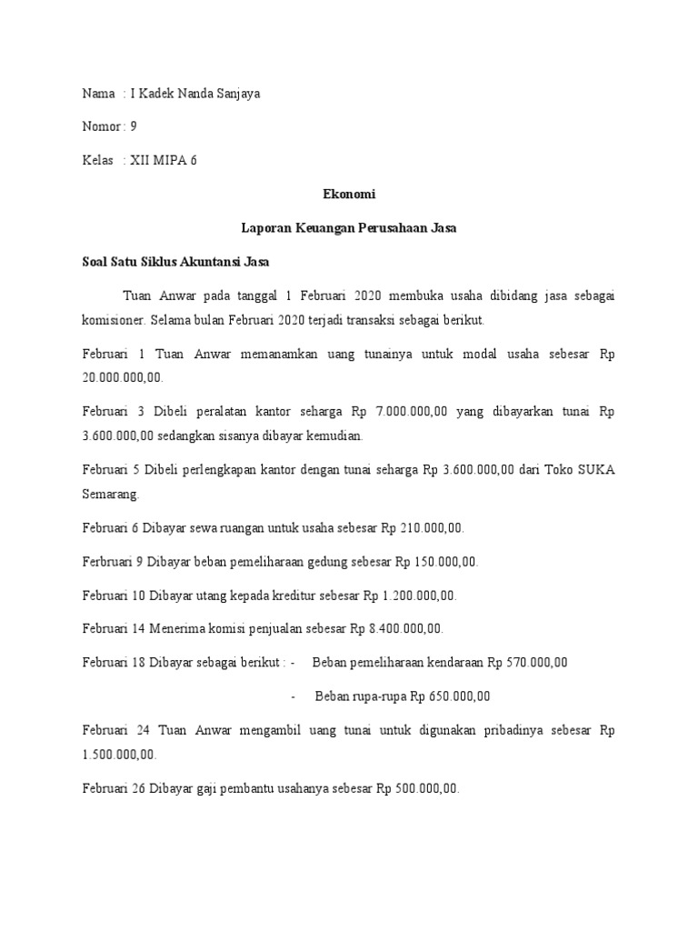 Nama 2 | PDF | Pengelolaan Keuangan & Uang | Griya & Taman