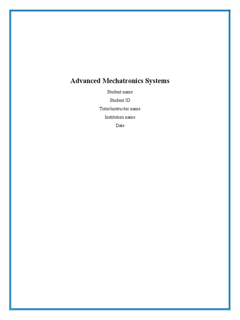 Advanced Mechatronics Design Guide | PDF | Electric Motor | Field ...