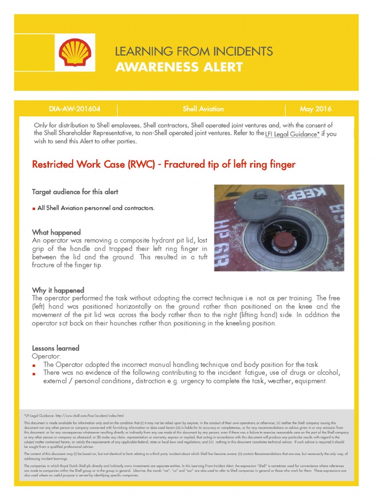 Restricted Work Case (RWC) - Fractured Tip of Left Ring Finger | PDF ...