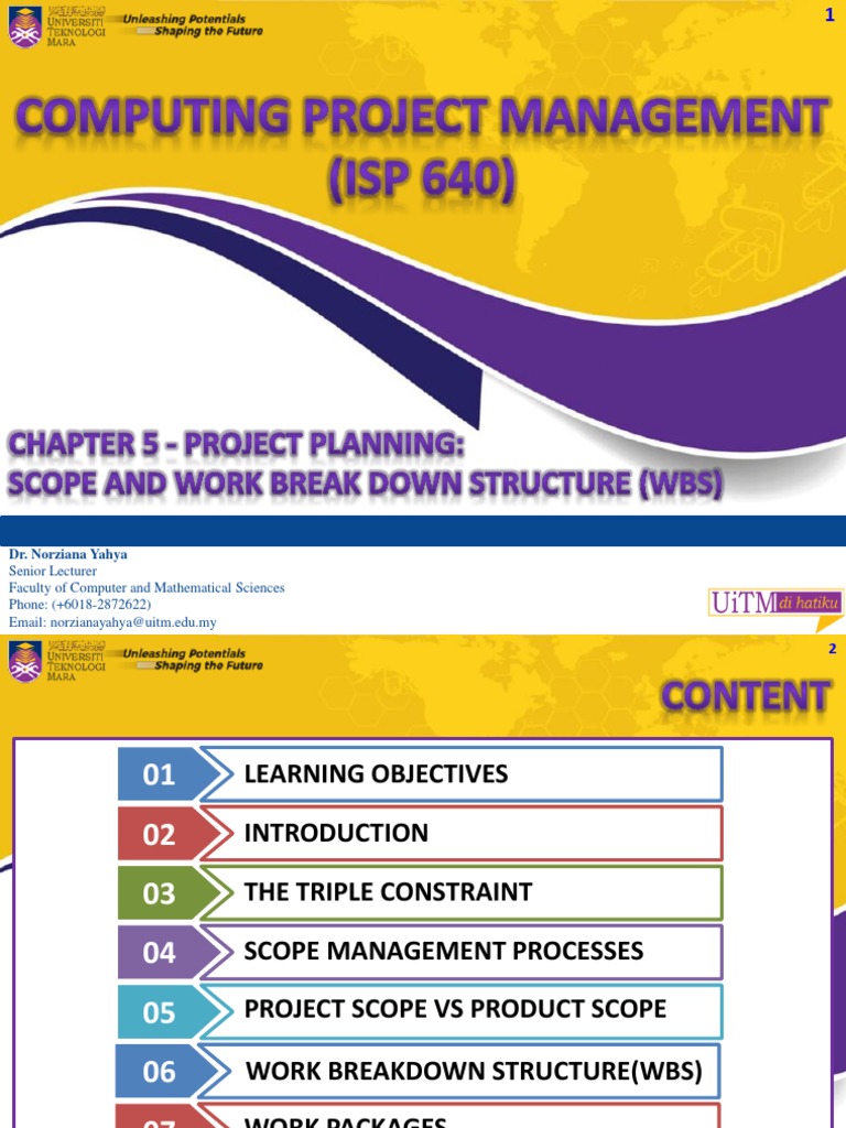 Chapter 5 ISP640 | PDF | Project Management | Information Technology