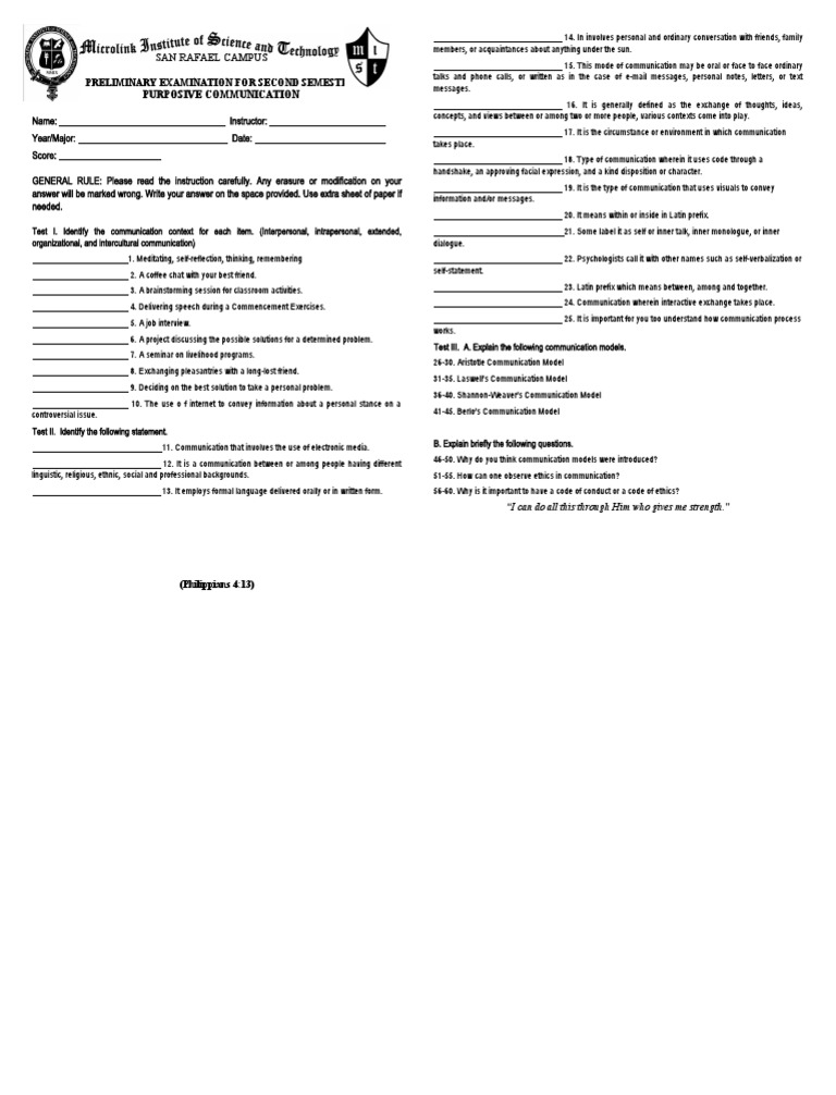 Understanding Purposive Communication | PDF | Communication | Cognitive ...