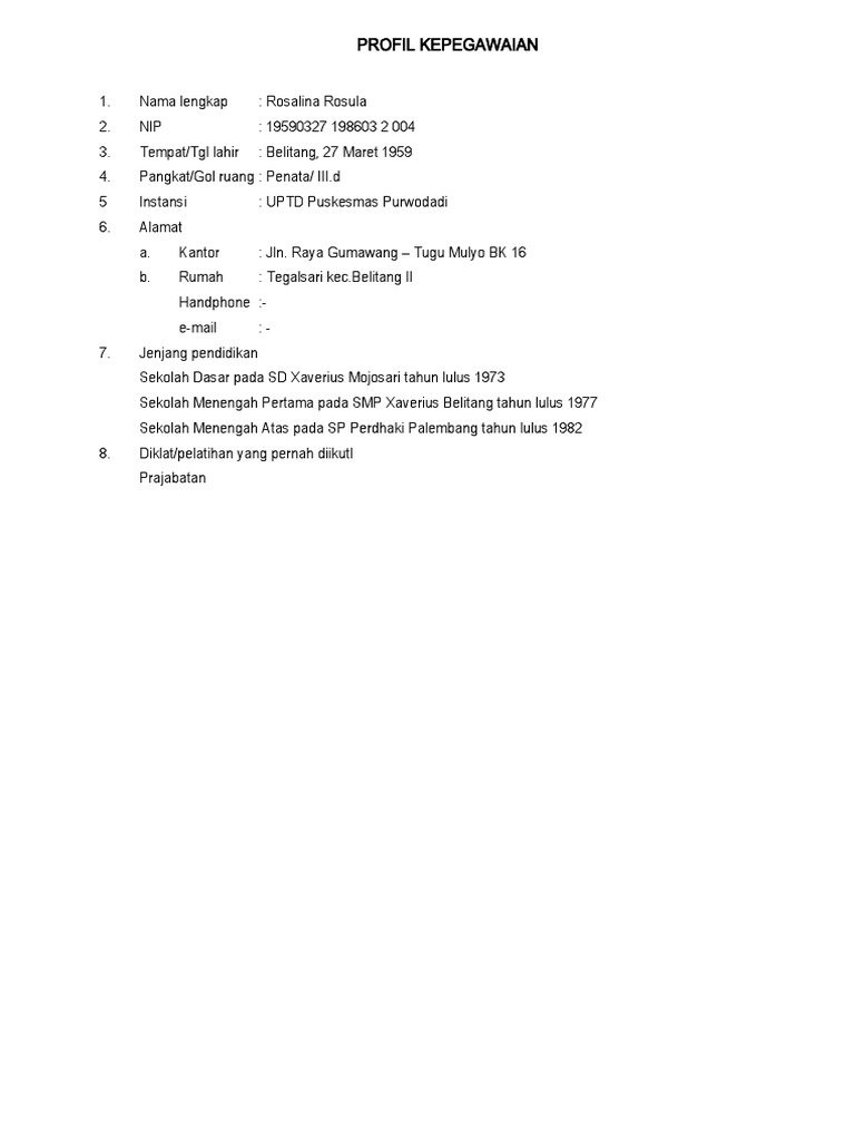 Profil PNS | PDF | Kesehatan Holistik