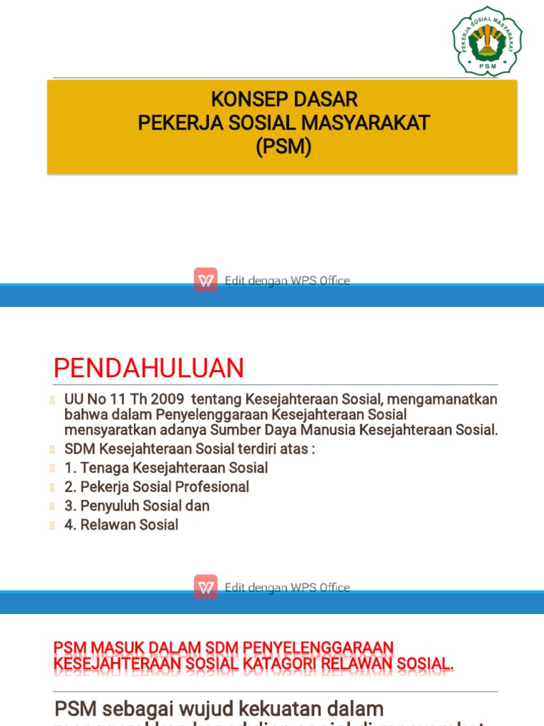 Pekerja Sosial Masyarakat: Konsep dan Fungsi | PDF