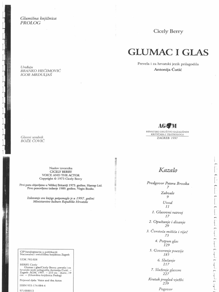 Glumac I Glas Cicely Berry | PDF