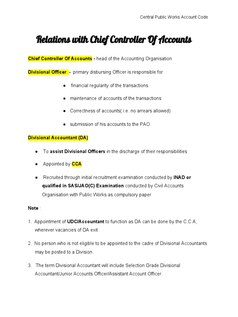 Divisional Accountant Roles and Responsibilities | PDF | Audit | Government
