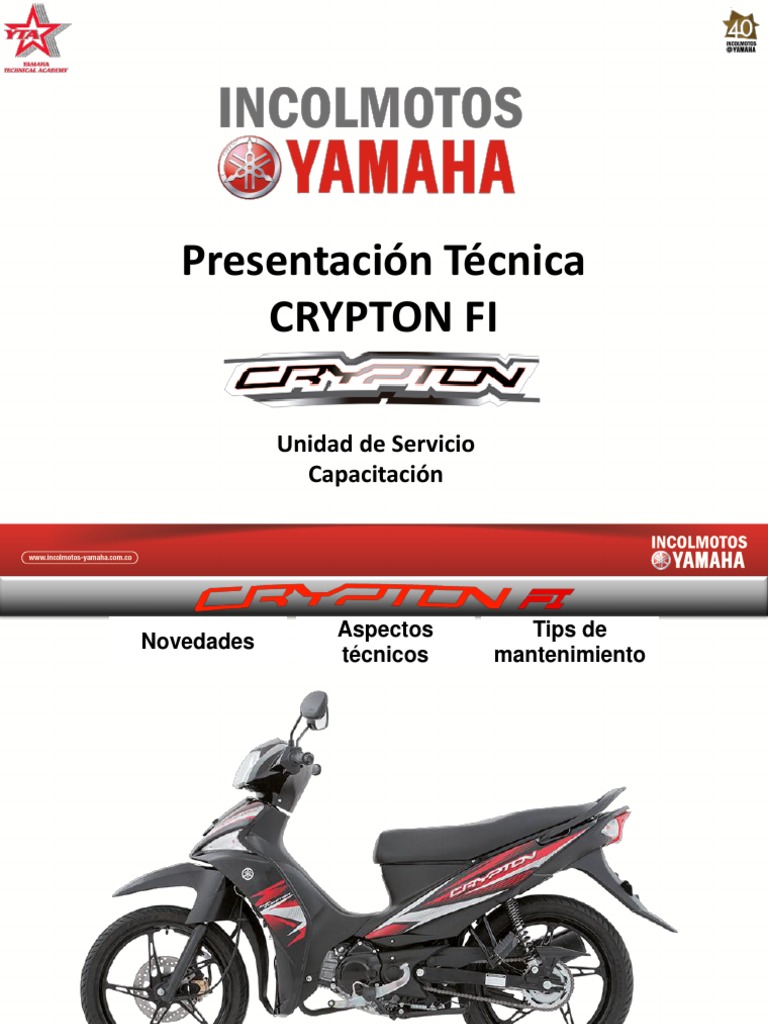 Presentación Técnica Crypton FI | PDF | Inyección de combustible | Pistón