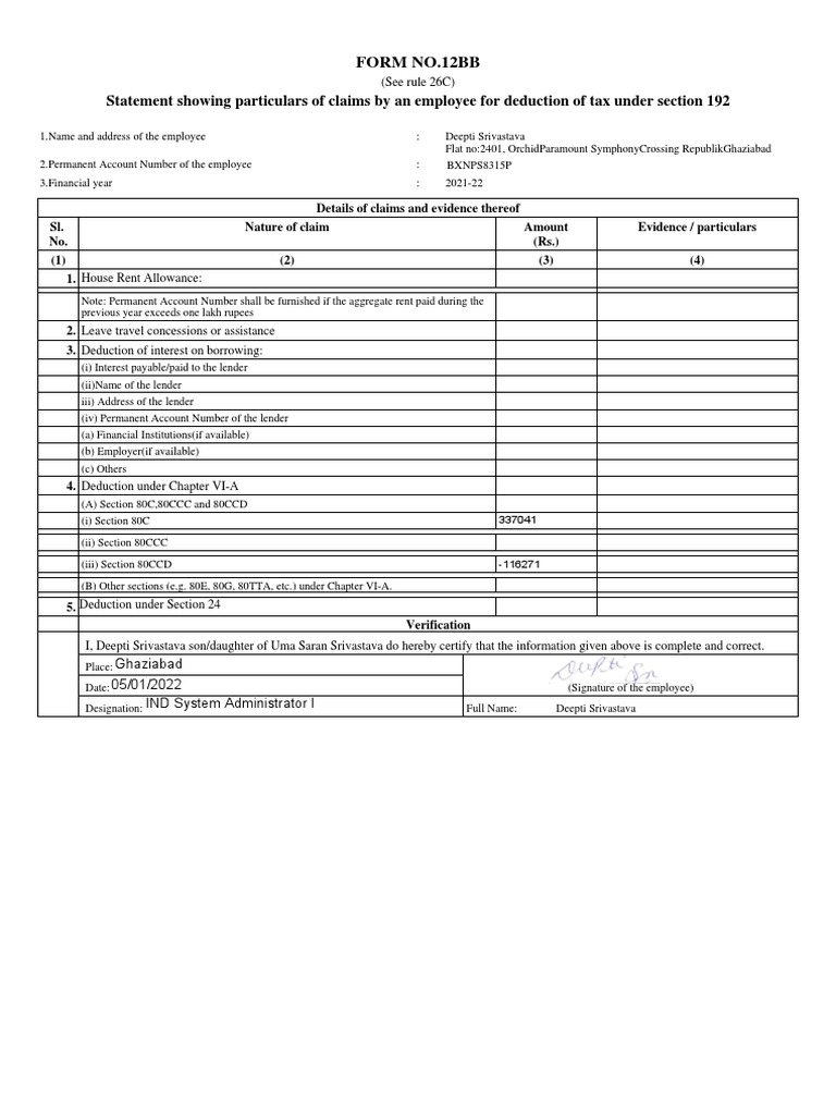 Form 12BB and POI Report | Download Free PDF | Payments | Economies