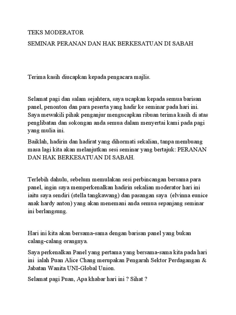 Teks Moderator | PDF