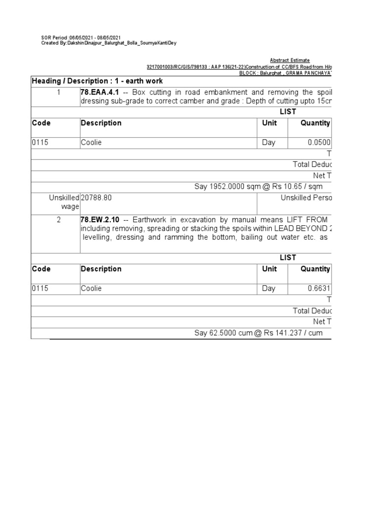 CC ROAD ESTIMATE NO - 2021 - 655177 - SUBIR - Converted - by - Abcdpdf ...