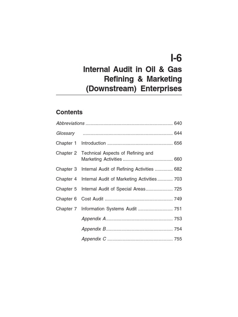 Technical Guide On Internal Audit Issued by ICAI - Oil & Gas ...