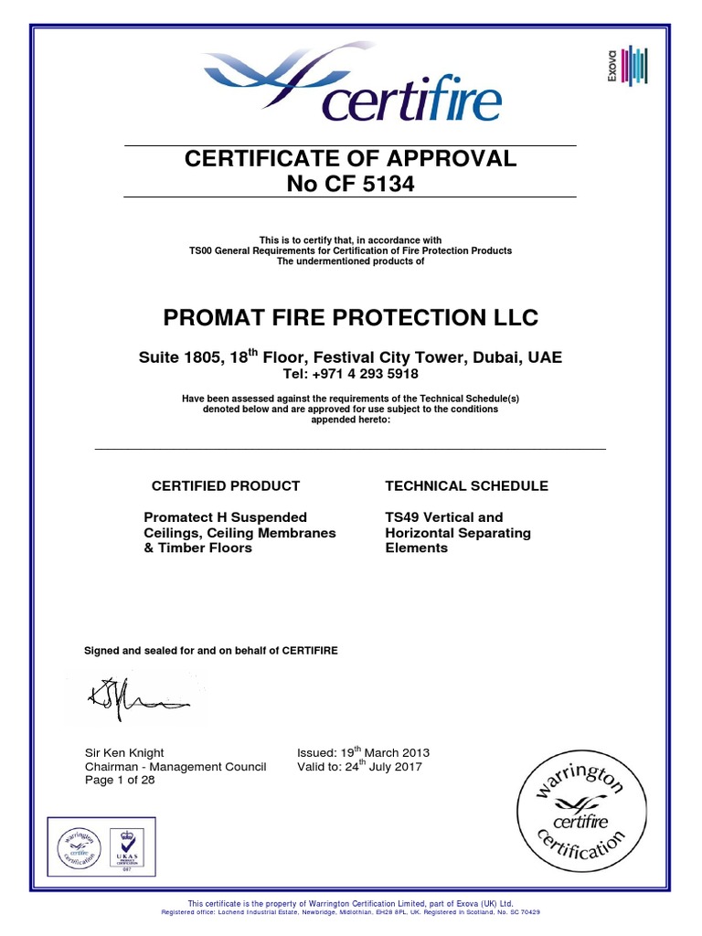 CF5134 Promat Fire Protection PROMATEC H | PDF | Screw | Lumber