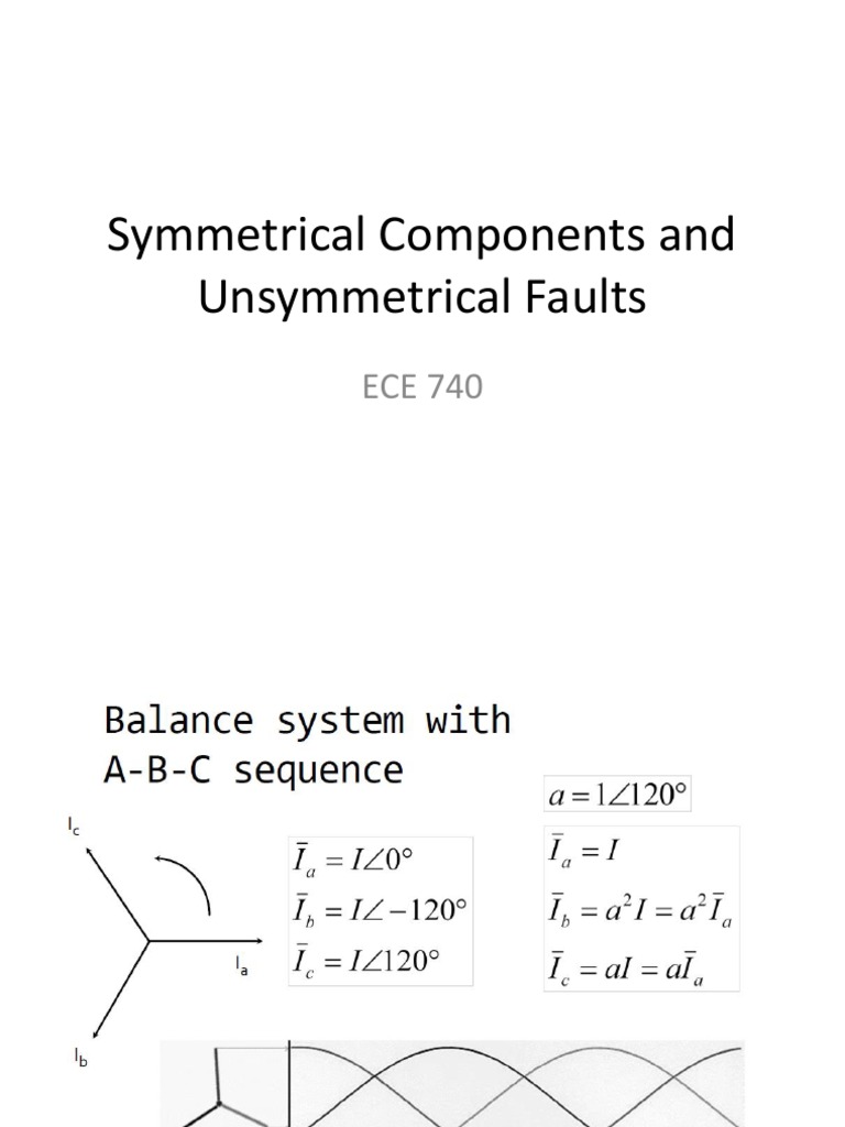Symmetrical Components and Unsymmetrical Faults | PDF