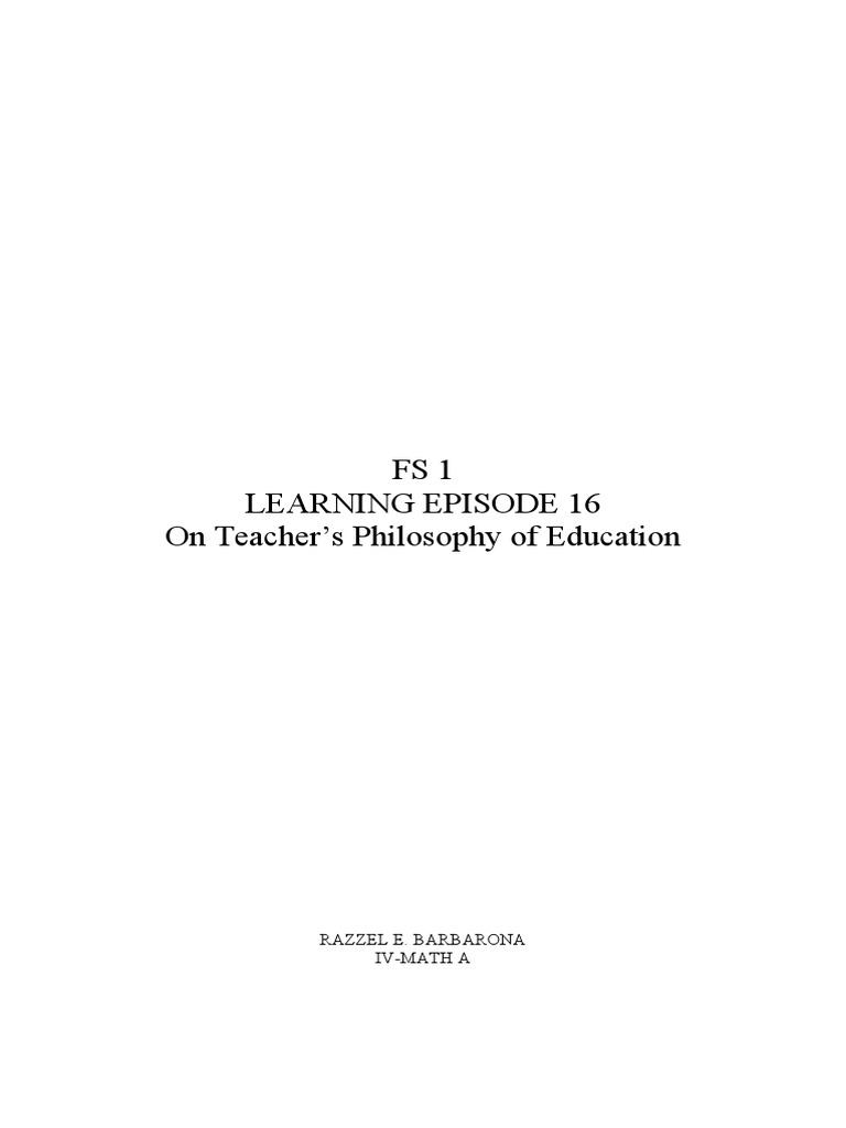 DepEd's Philosophy of Education Revealed | PDF | Curriculum ...