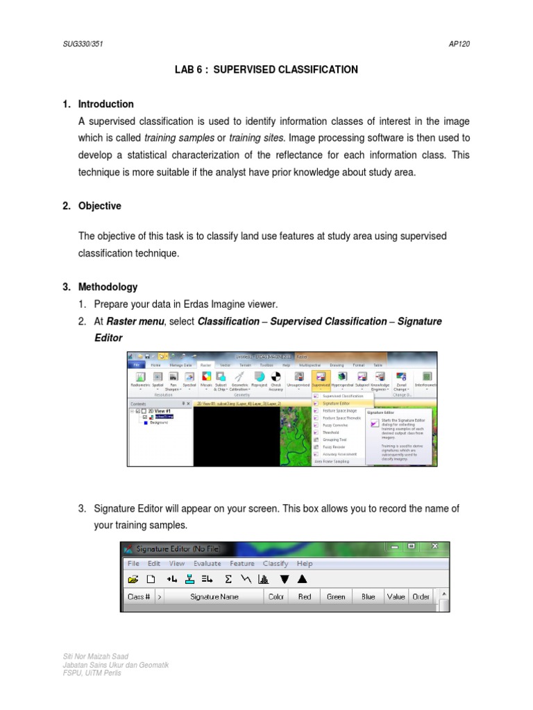 Lab 6 Supervised Classification Pdf Icon Computing Computing 2706