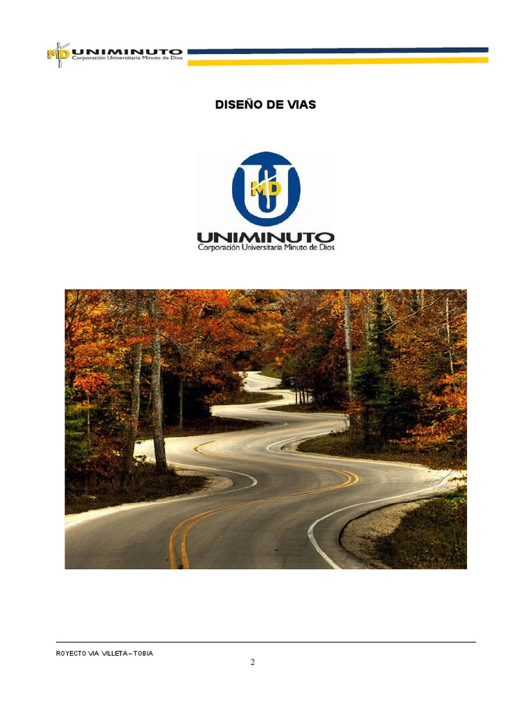 Diseño Vial Villeta-Tobia: Guía Completa | PDF | La carretera ...