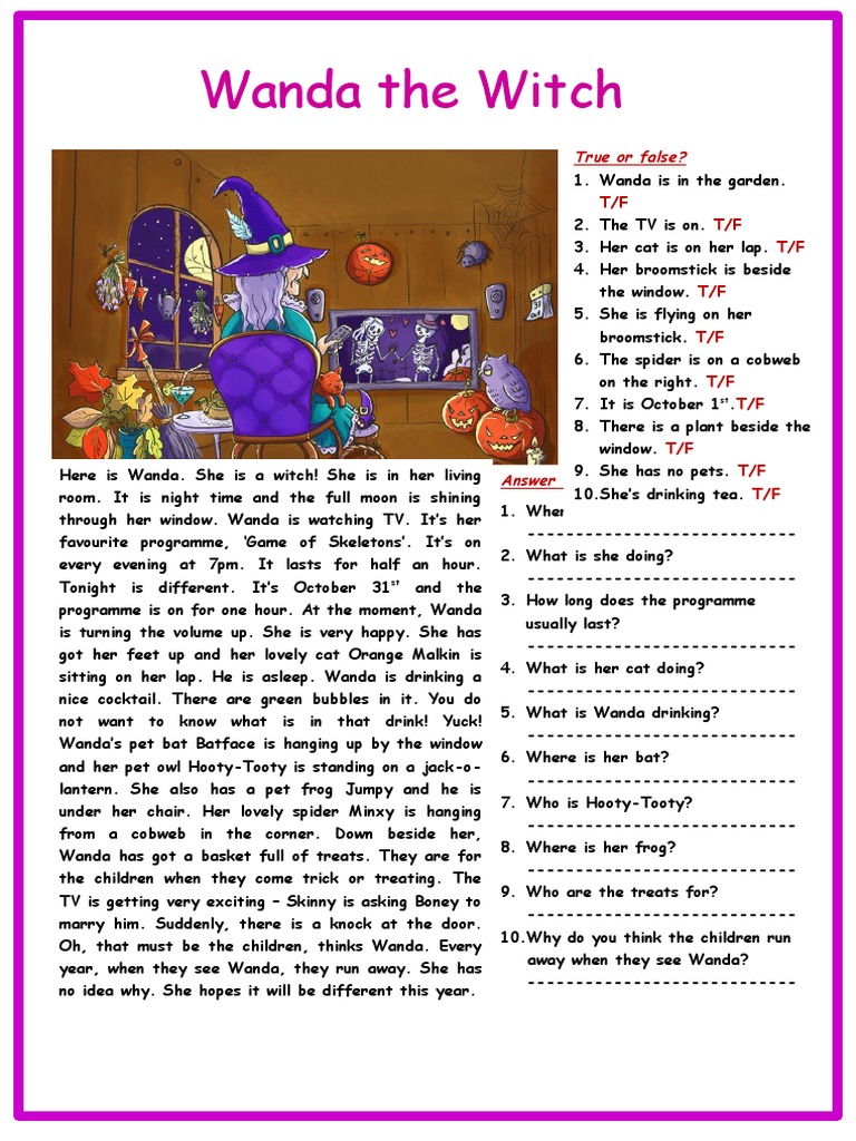 Wanda The Witch - Reading | PDF