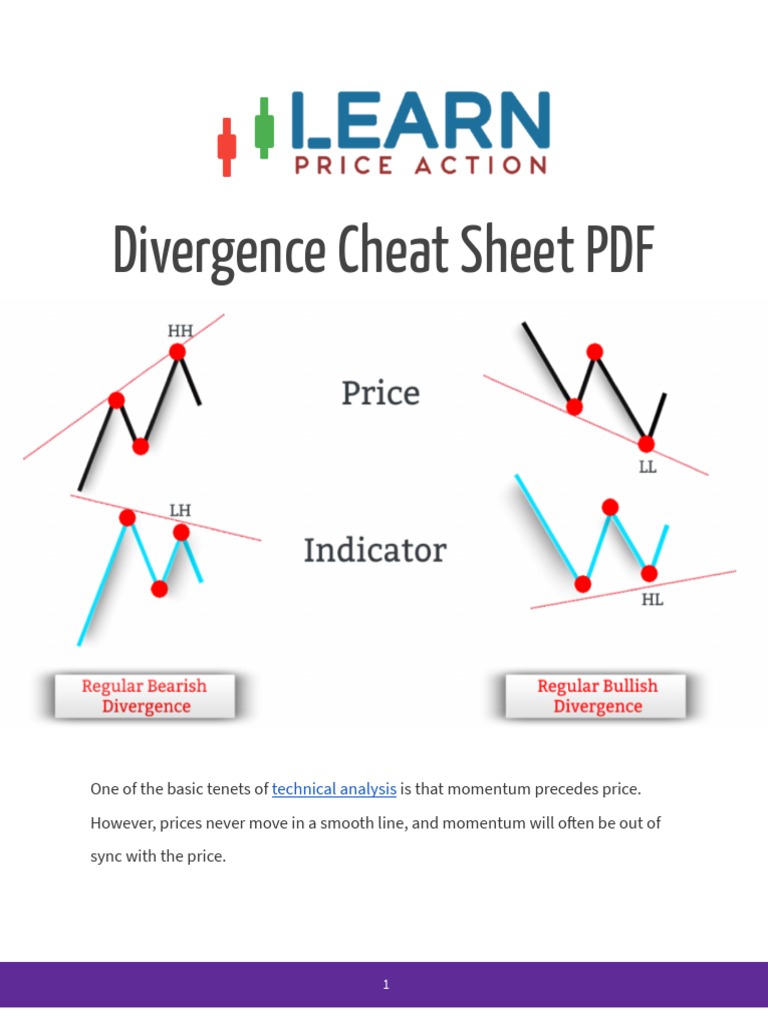 Divergence Cheat Sheet PDF | PDF | Market Trend | Financial Economics