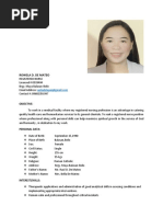 Resume & PRC License | PDF | Nursing | Occupational Safety And Health