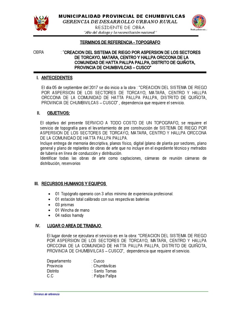 TDR de Topografo | PDF | Topografía