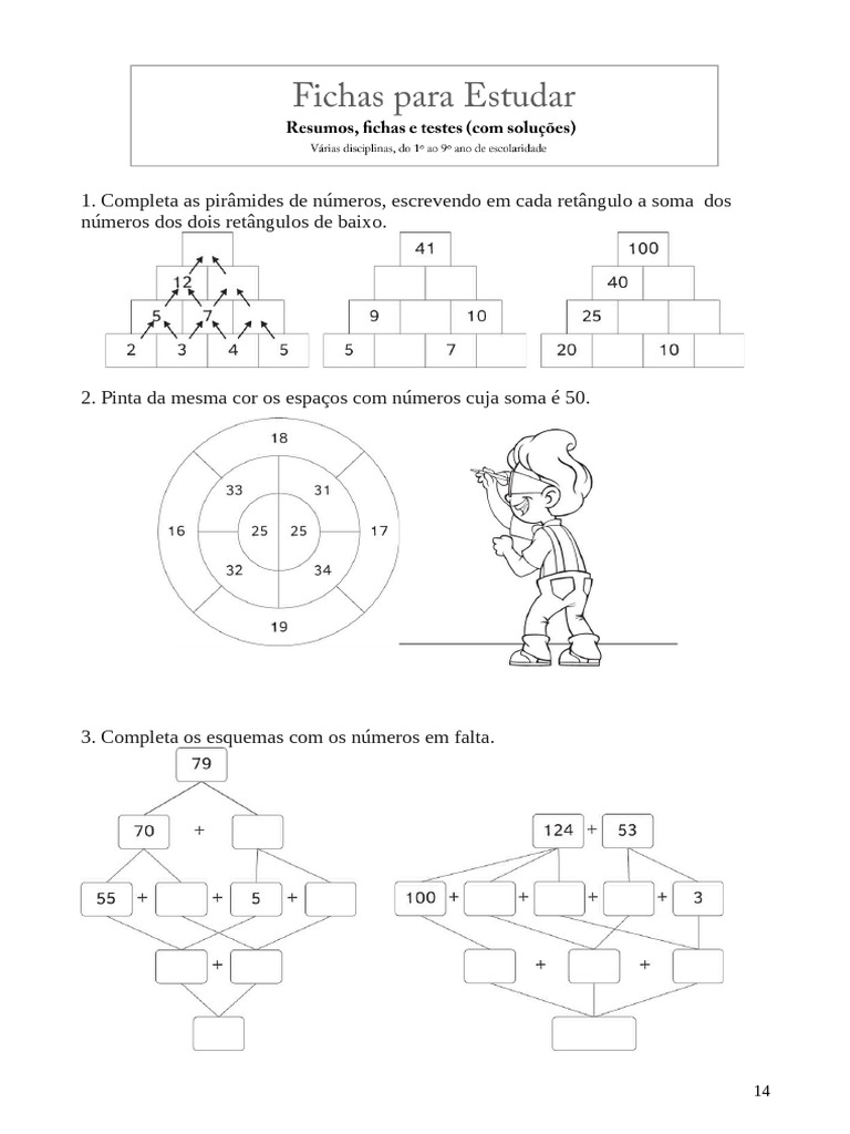 Ficha Matematica 2 Ano Calculo Mental | PDF