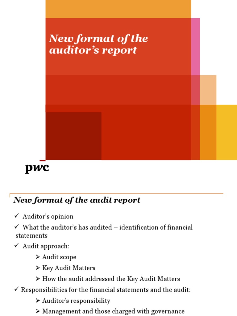 General Presentation On The New Format of The Audit Report | PDF ...
