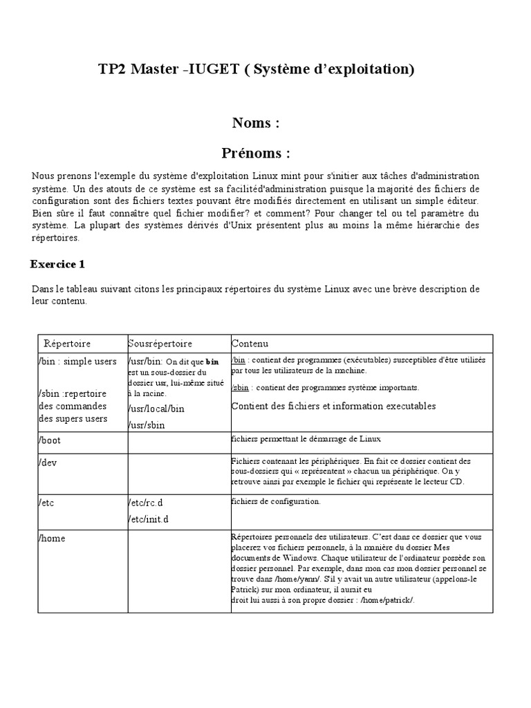 TP2 Word | PDF | Fichier informatique | Répertoire (informatique)