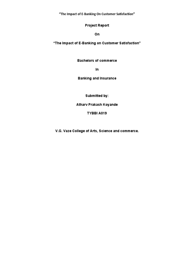 Black Book Project | PDF | Banks & Banking | Online Banking