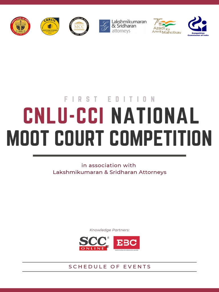 CNLU-CCI Moot Court 2022 Schedule | PDF