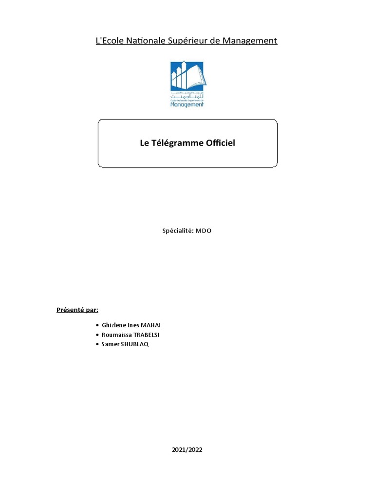 Modèle de Télégramme Officiel | PDF | Télégraphie | Informatique