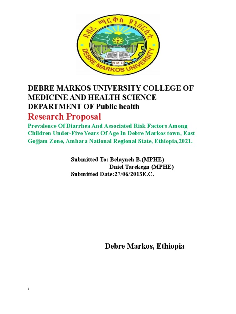 Debre Markos University College of Medicine and Health Science | PDF | Diarrhea | Wash