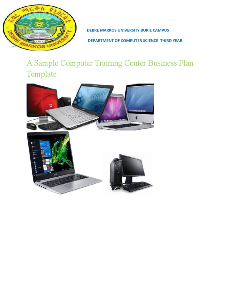 A Sample Computer Training Center Business Plan Template | PDF ...