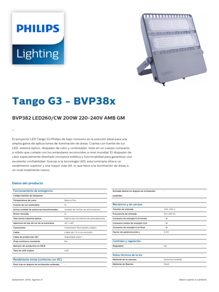 Reflector de 200W Phillips Tango - PCTAR El Escobero | PDF | Diodo ...