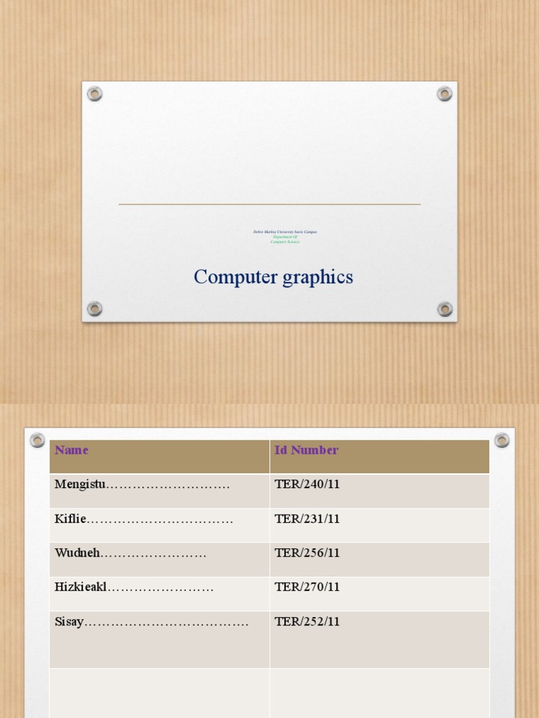 Computer Graphics Assignment | PDF | Computer Monitor | Display Resolution