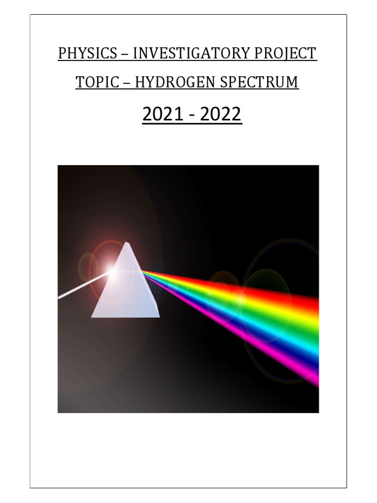 Physics Project Class 12 | PDF | Emission Spectrum | Electromagnetic ...