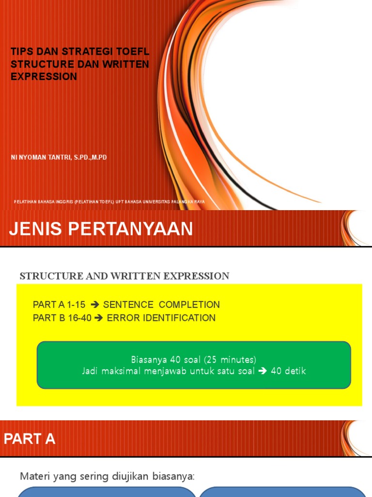 Materi Structure Toefl | PDF